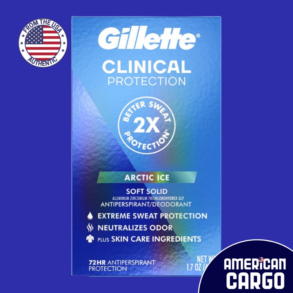 Gillette Clinical Protection Arctic Ice Soft Solid Deodorant 1.7 oz / 48g | Shopee Philippines