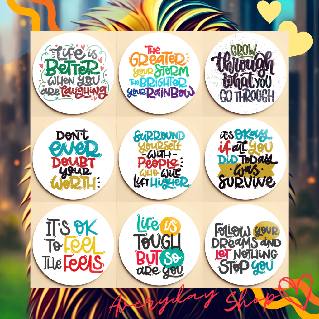 Motivational Quotes Button Pin 2.25 Inch #1 [Glossy / Matte / Glitter ...