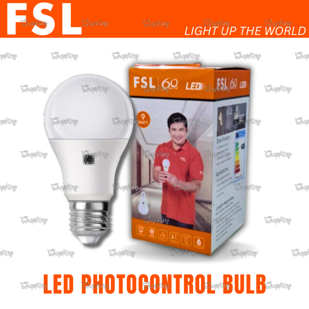 FSL LED PHOTOCONTROL BULB PCB-9 9W 6500K DAYLIGHT | Shopee Philippines