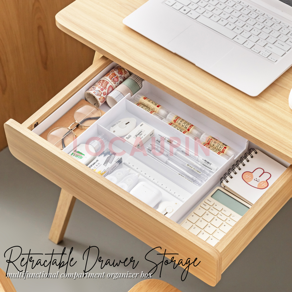 Retractable Drawer Storage Multifunctional Compartment Organizer for ...