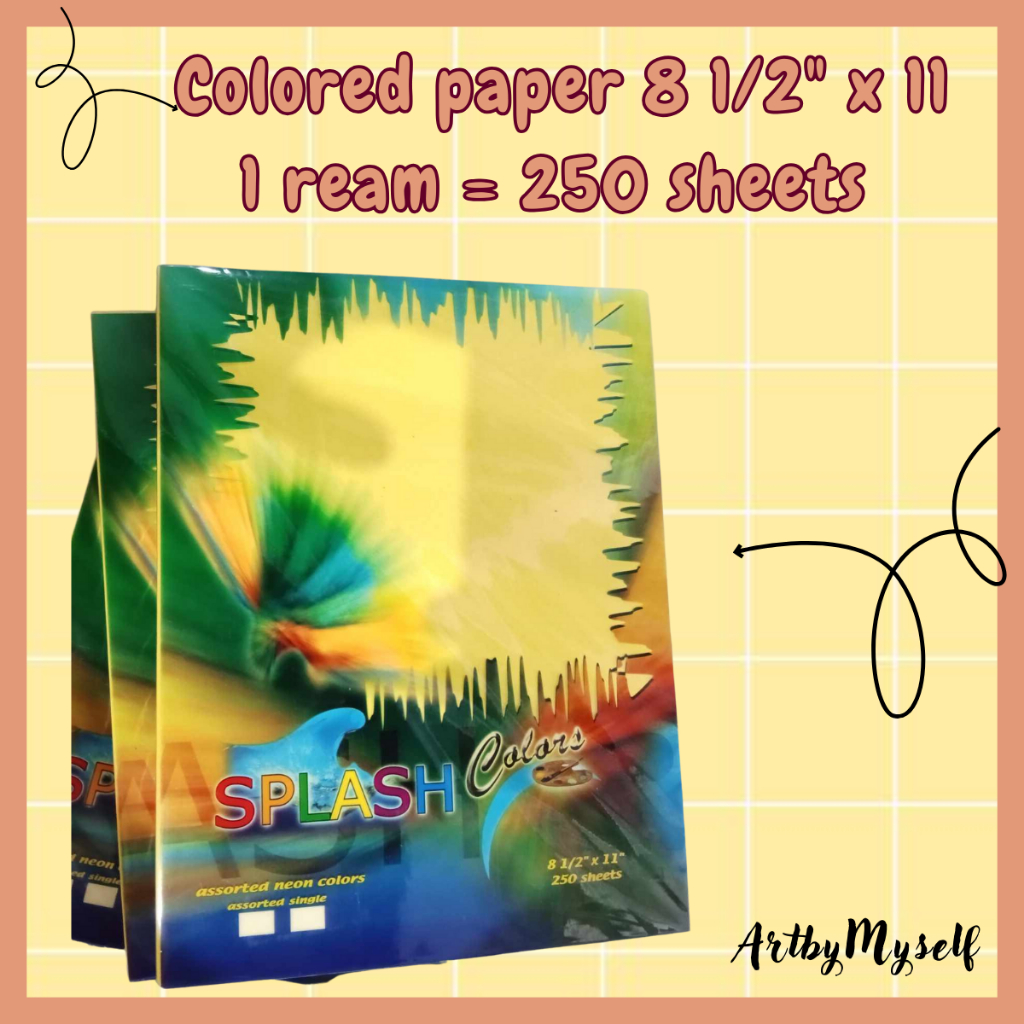 Colored paper assorted 1 ream(250 sheets) | Shopee Philippines