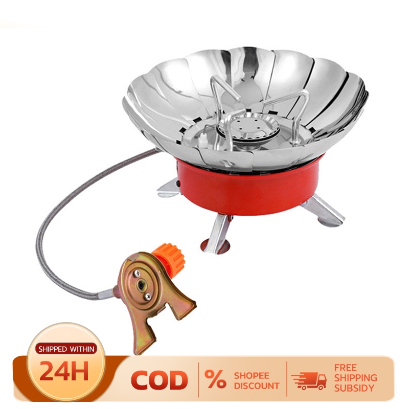 Lotus Design Camping Stove Powered Portable Card Type Folding Gas Stove ...