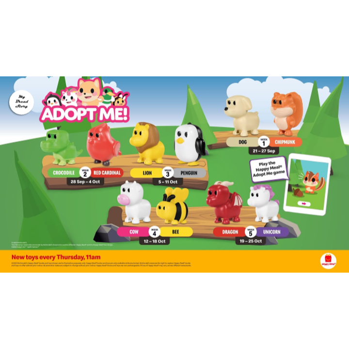 Mcdo Happy Meal Adopt Me Brand New Complete Set | Shopee Philippines