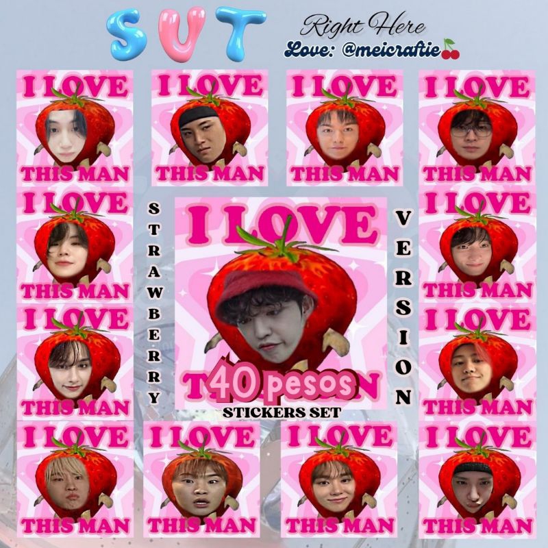 SVT FAN MADE STRAWBERRY STICKERS by meicraftie | Shopee Philippines