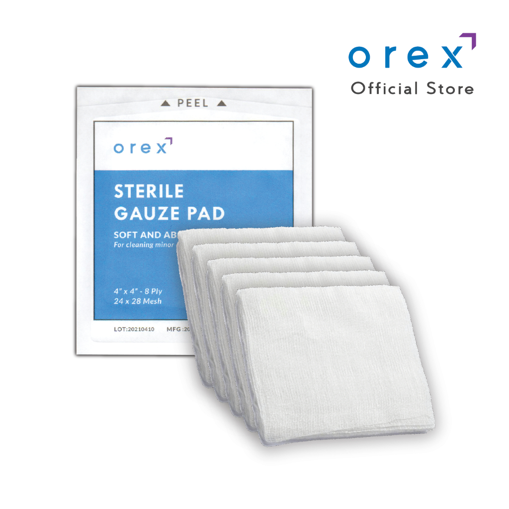 OREX Sterile Gauze Pad / Gauze Swab / Gauze Sponge - 4x4 - 5pcs - 1 ...