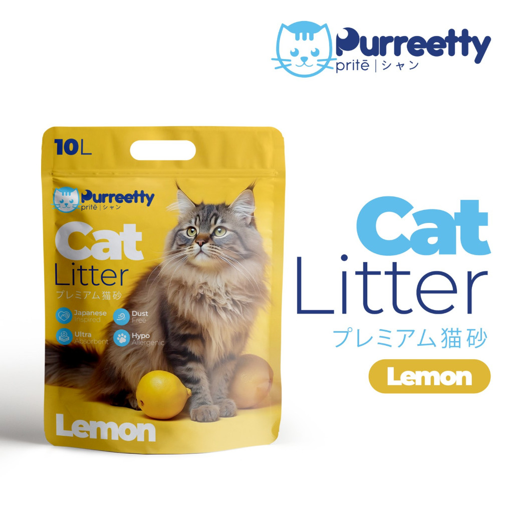 Purreetty Cat Litter - Lemon Scent | Shopee Philippines