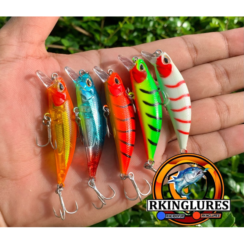 Rkinglures 5grams/5.5cm Upgraded hook Sinking Minnow Lure | Shopee ...