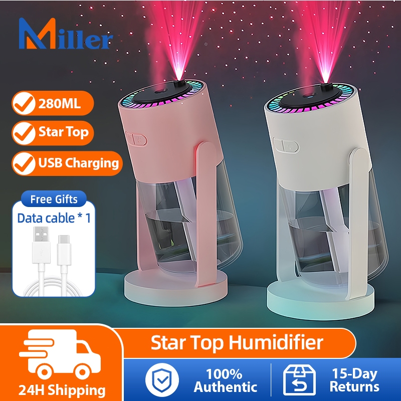 Miller Aroma Diffuser Humidifiers with starry sky led 280ml ...