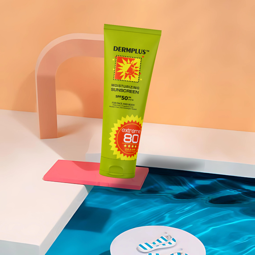 Dermplus Moisturizing Sunscreen EXTREME 80 SPF 50 PA+++ 100mmL | Shopee ...