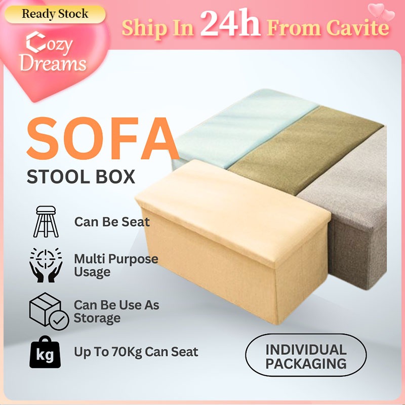 Storage Stool Box Storage Organizer Box Sofa Box Ottoman Fabric ...