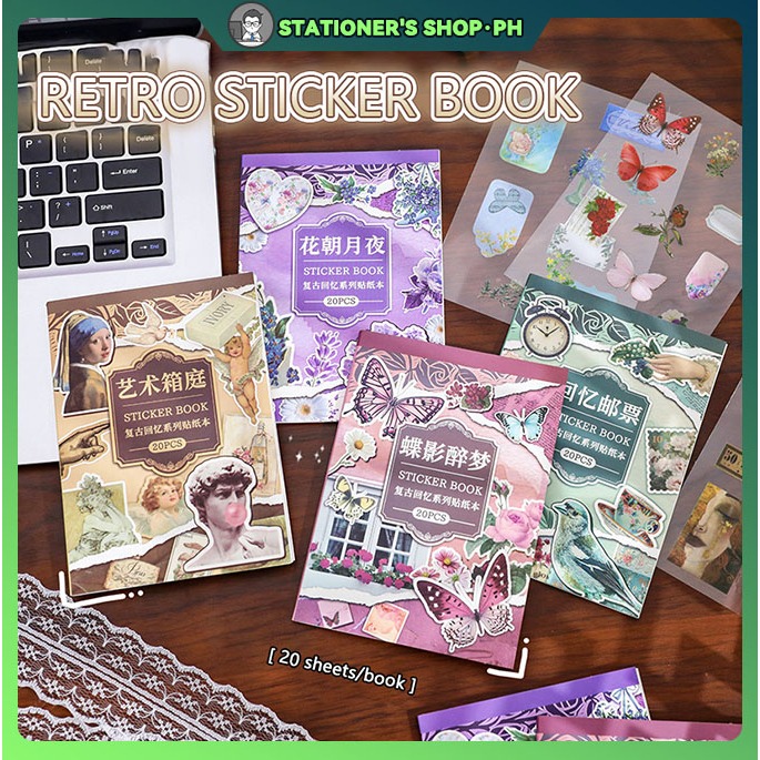 Retro Memory Series Sticker Book American Hand Account Material Sticker ...