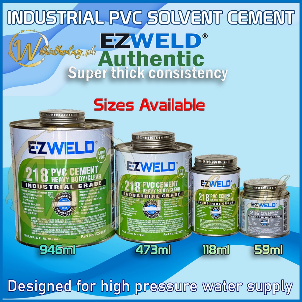 EZ Weld Original Industrial grade PVC Cement Solvent Glue high pressure ...