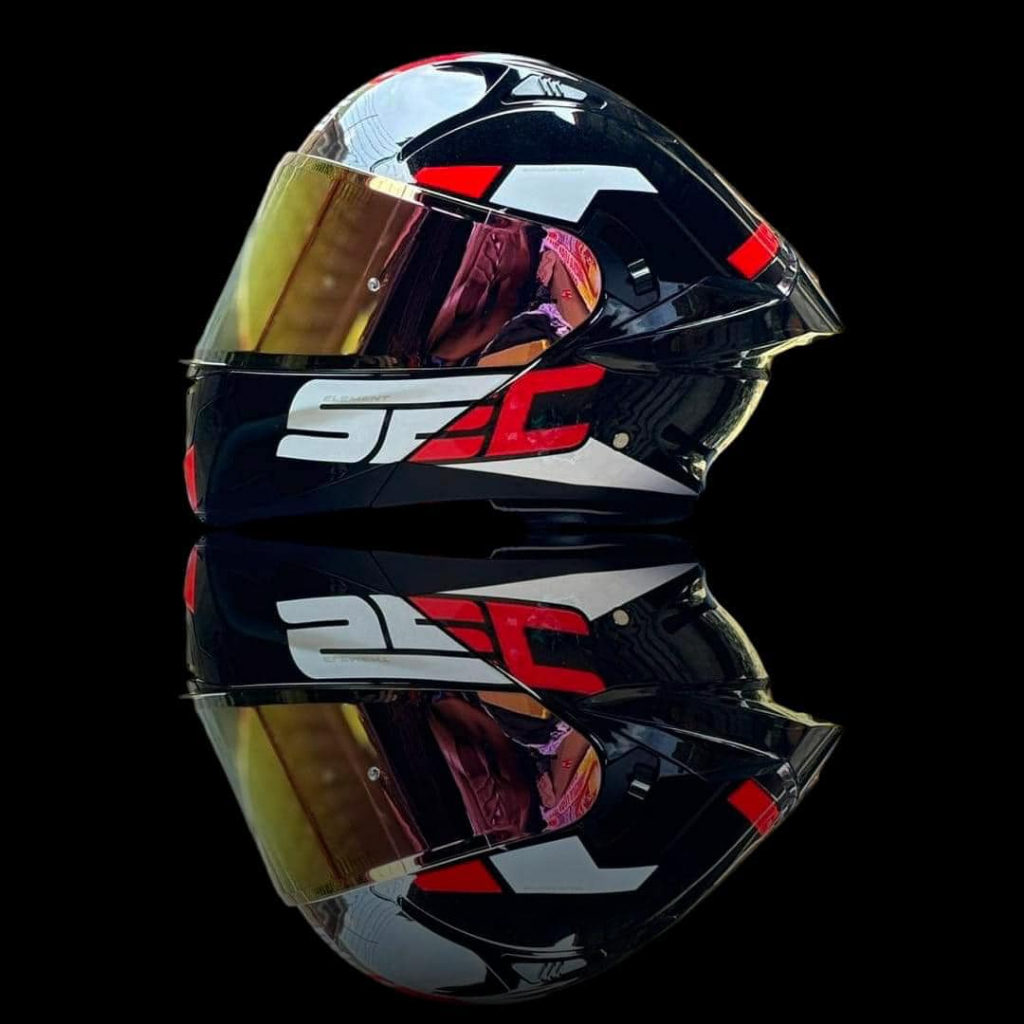 SEC Element Solid Modular Dual Visor Helmet with Free Extra Clear Visor ...