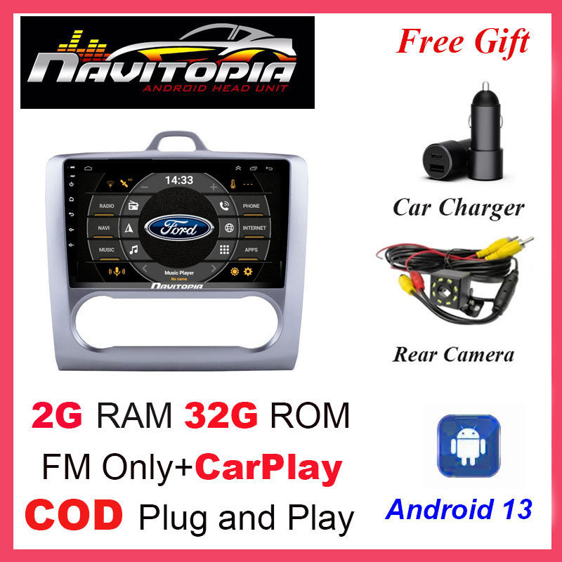 NAVITOPIA Android 13 Car Head Unit Monitor Stereo with Frame for Ford ...