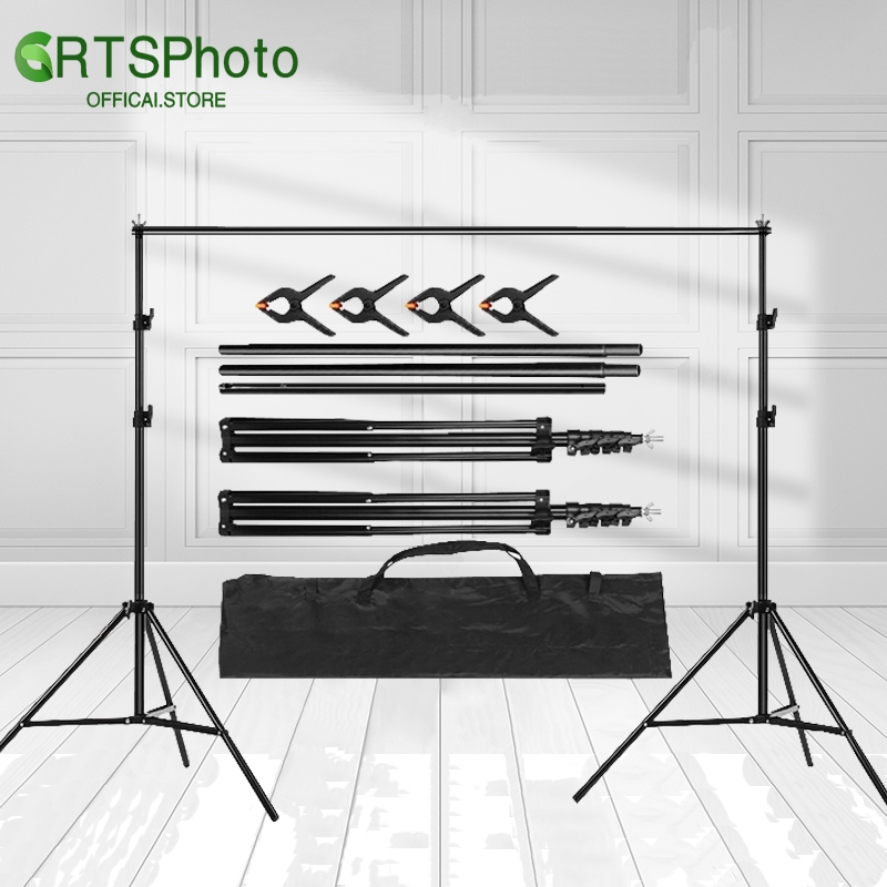 GRTS 200cm x 200cm* 4 clips /6ft x 6ft Heavy Duty Background Stand ...