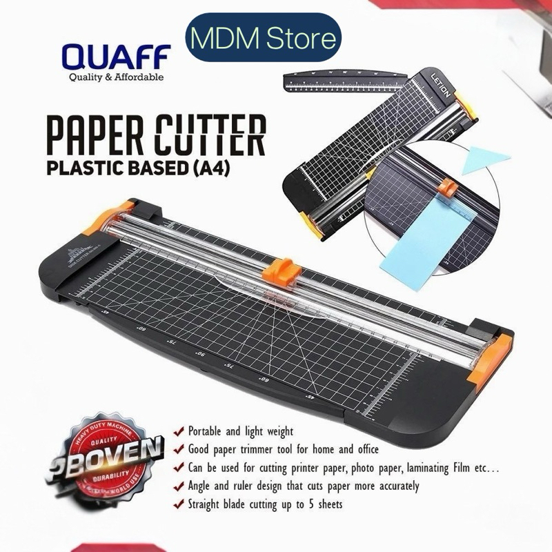 Quaff Plastic Base Paper Cutter A4 Size | Shopee Philippines