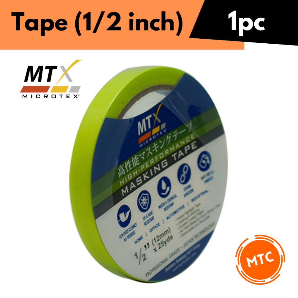 Microtex Masking Tape (1/2 Inch) (For Auto Detailing) | Shopee Philippines