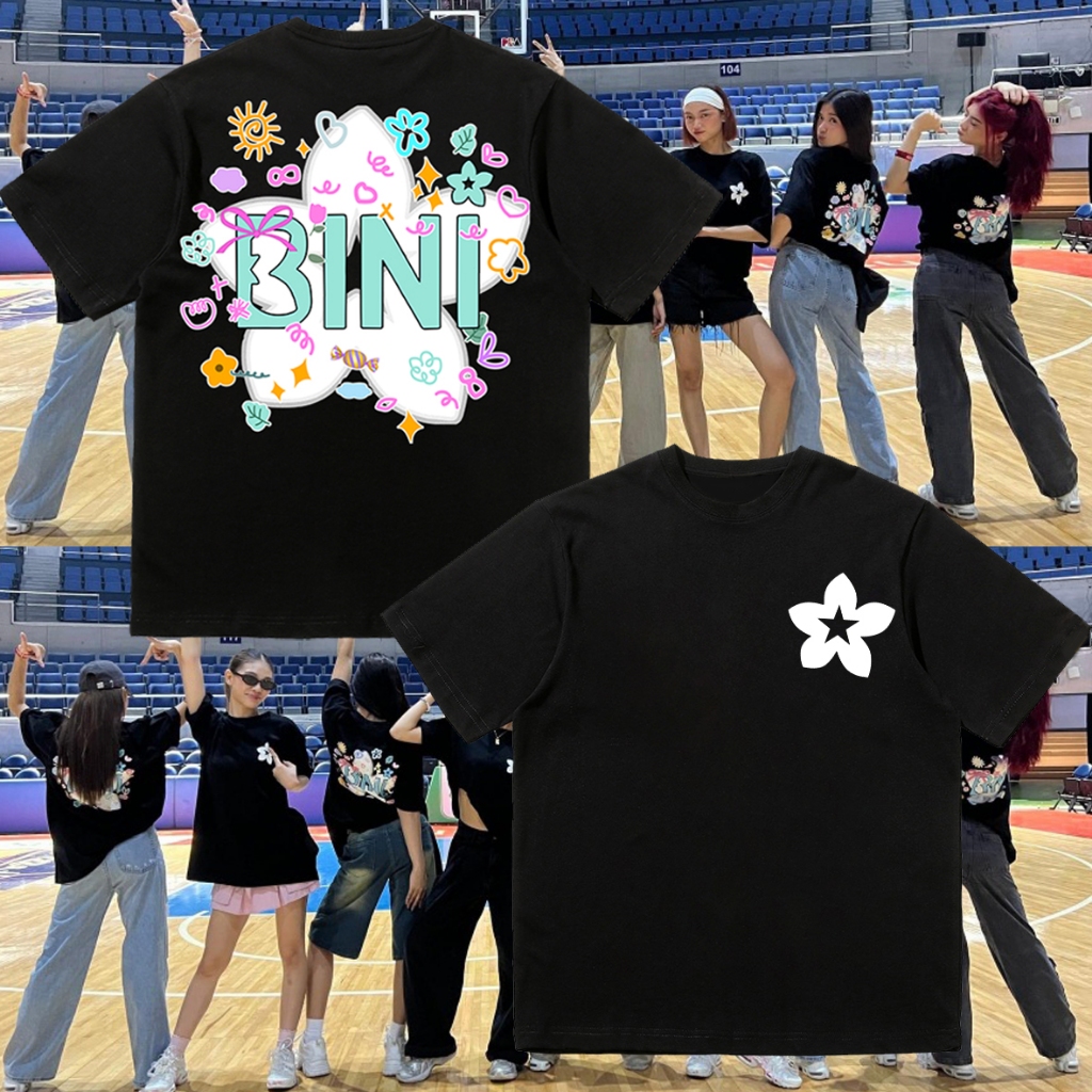 BINI JERSEY Kids T-Shirt MIKHA MEACH POP Blooms Inspired Cotton Outfit ...