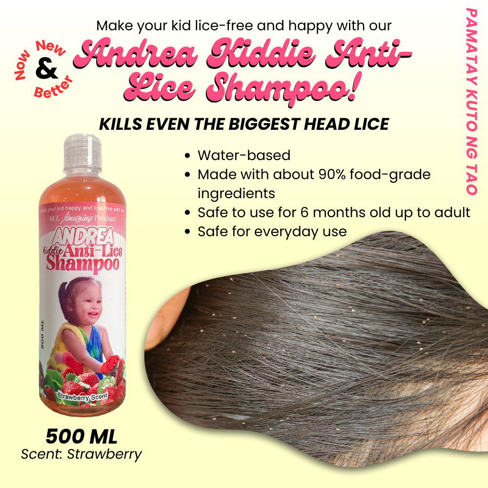 500 ML Andrea Kiddie Anti-Lice Shampoo / pamatay kuto ng mga bata ...
