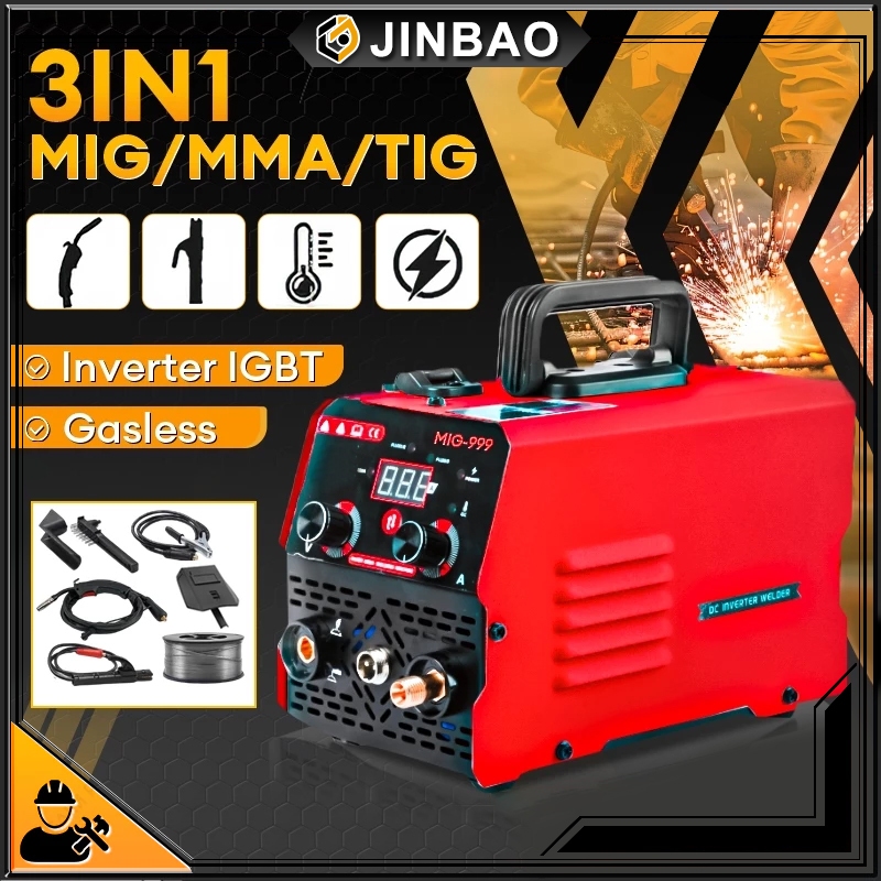 Portable MIG-999 Welding Machine MIG/MMA/TIG 3IN1 Gasless Welder IGBT Inverter Welding Machine ...