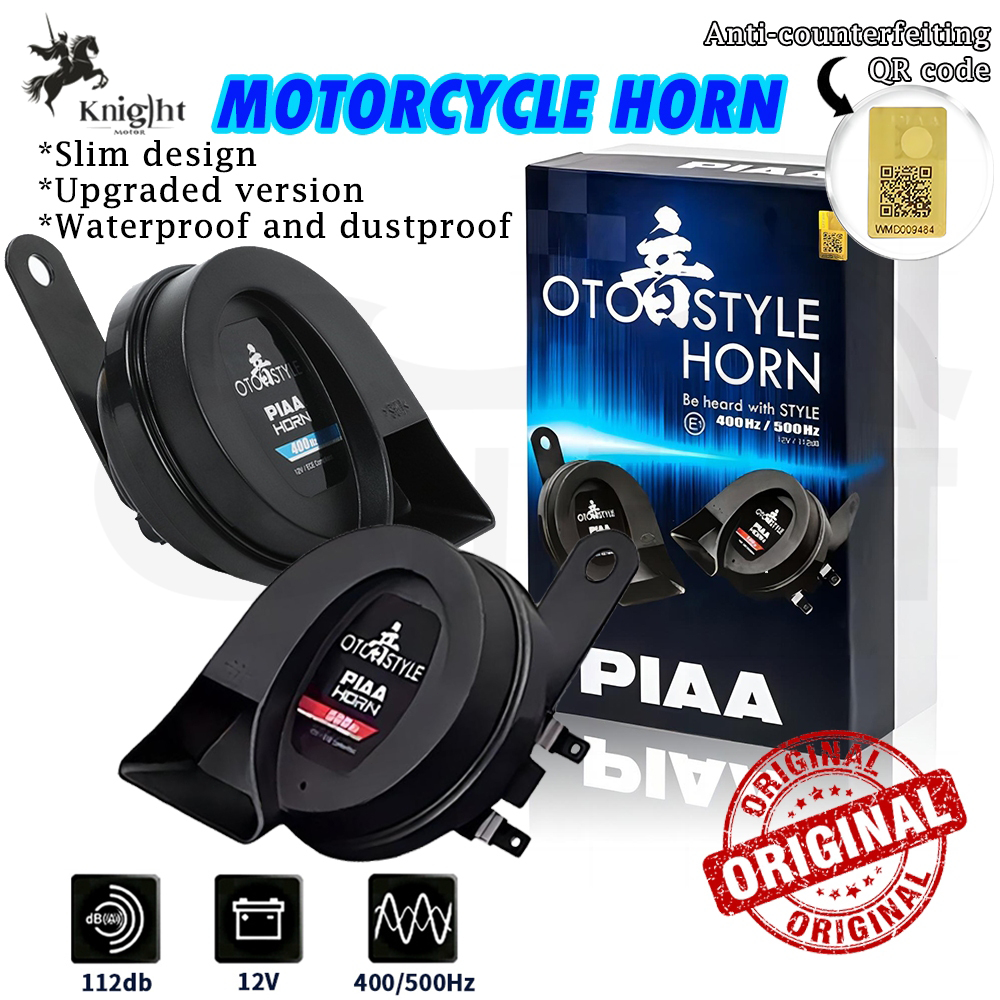 PIAA Horn Original OTO Style Horn 12V/112dB Universal Motorcycle Horn Parts Accessories 400Hz ...