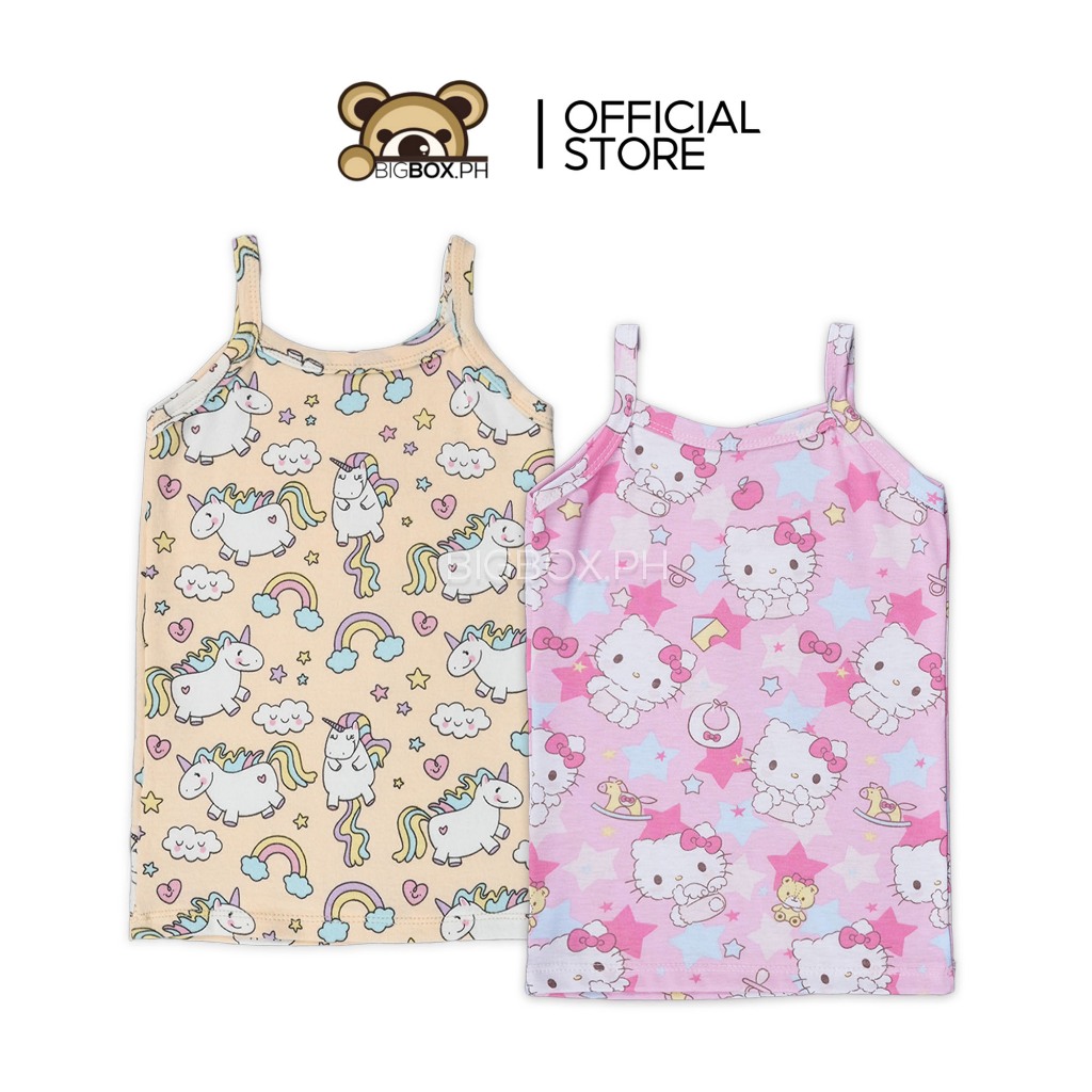 BigboxPH Kids Selection Pure Cotton Spaghetti Sando for Girls 1-3 Years ...