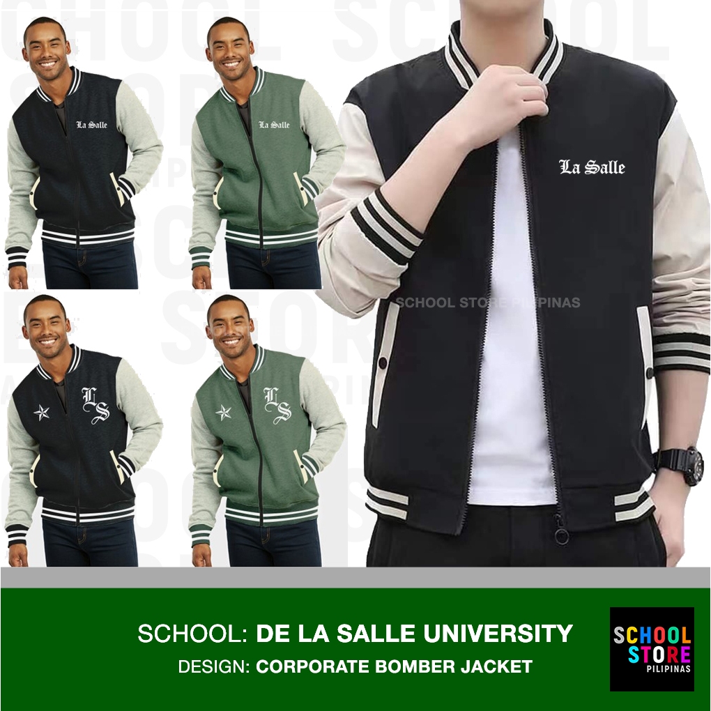 DLSU Corporate Bomber Jacket - Weather-Resistant Fabric - De La Salle ...