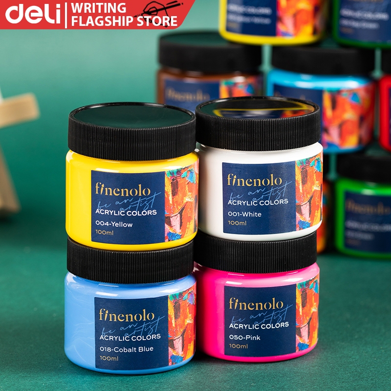 Deli 100Ml 14Colors Acrylic Painting Set Art Acrylic Paint | Shopee ...