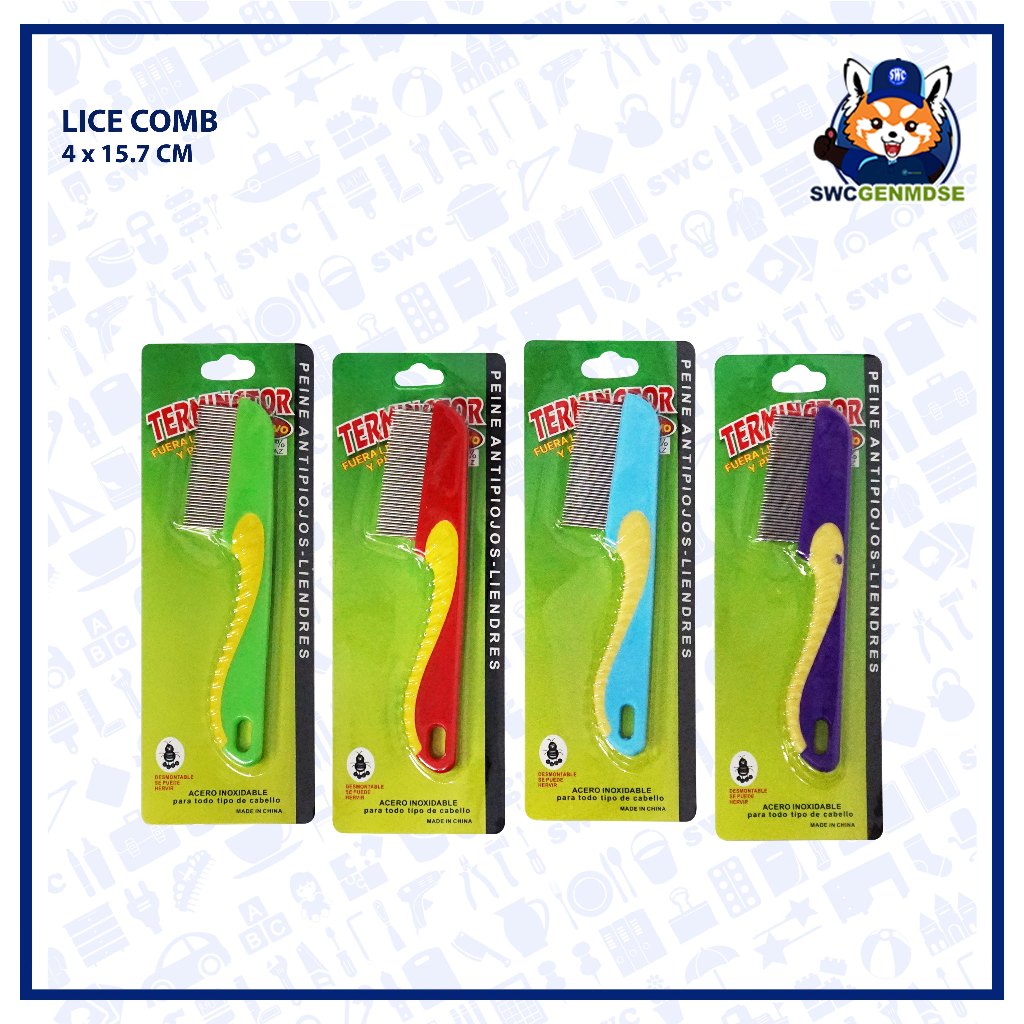 Stainless Steel Lice Comb With Handle | Fine Tooth Nit Dandruff Comb ...