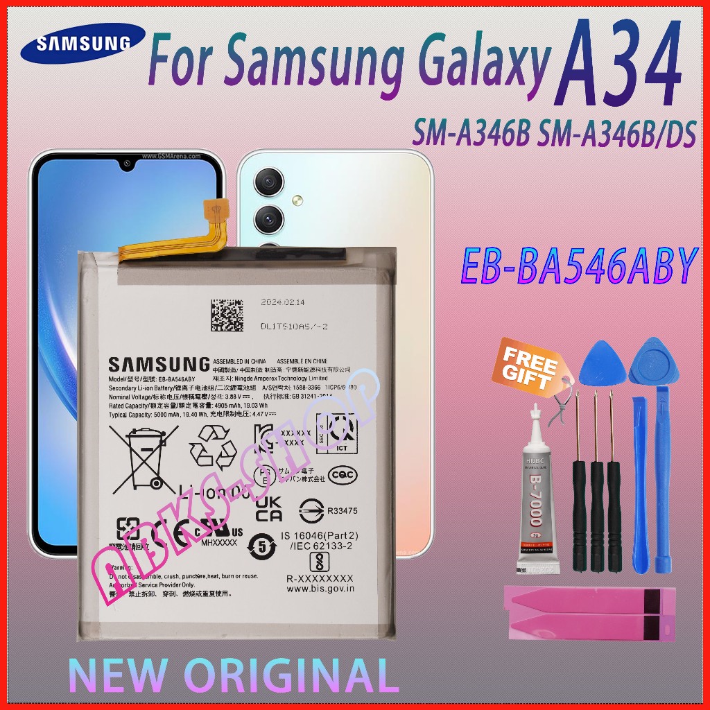 For Samsung Galaxy A34 SM-A346B SM-A346B/DS EB-BA546ABY 5000mAh Phone ...