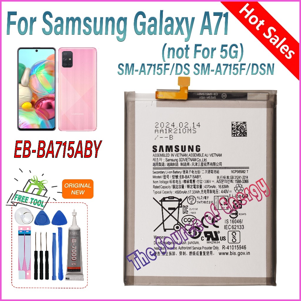 EB-BA715ABY 4500mAh Battery For Samsung Galaxy A71(not For 5G) SM-A715F/DS SM-A715F/DSN ...