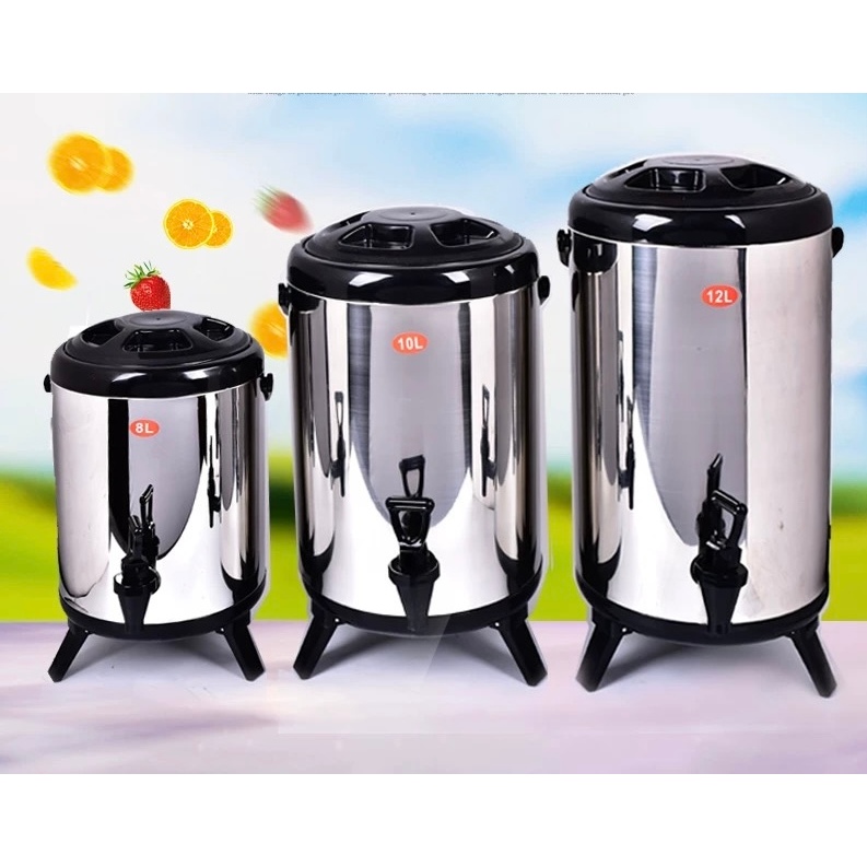 Stainless Milk Tea Bucket Milk Tea Barrel Water Jug Stainless Thermos ...