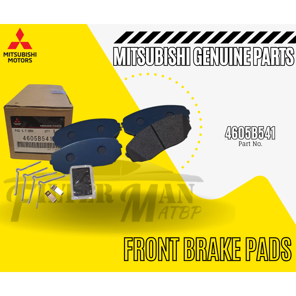 MITSUBISHI GENUINE PARTS - FRONT BRAKE PADS 4605B541 (MITSUBISHI ...