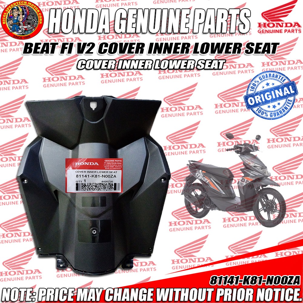 BEAT FI V2 COVER INNER LOWER SEAT (HPI) (GENUINE: 81141-K81-N00ZA ...