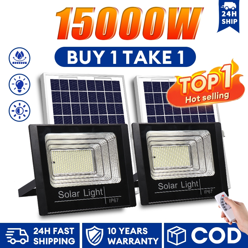 【BUY 1 TAKE 1】Solar Light Outdoor Waterproof LED Light lP67 Street Lamp Flood Light with solar ...