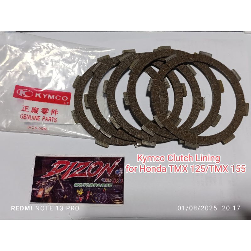 Kymco Brand Clutch Lining 5 Pcs for Honda TMX 125/TMX 155 | Shopee ...