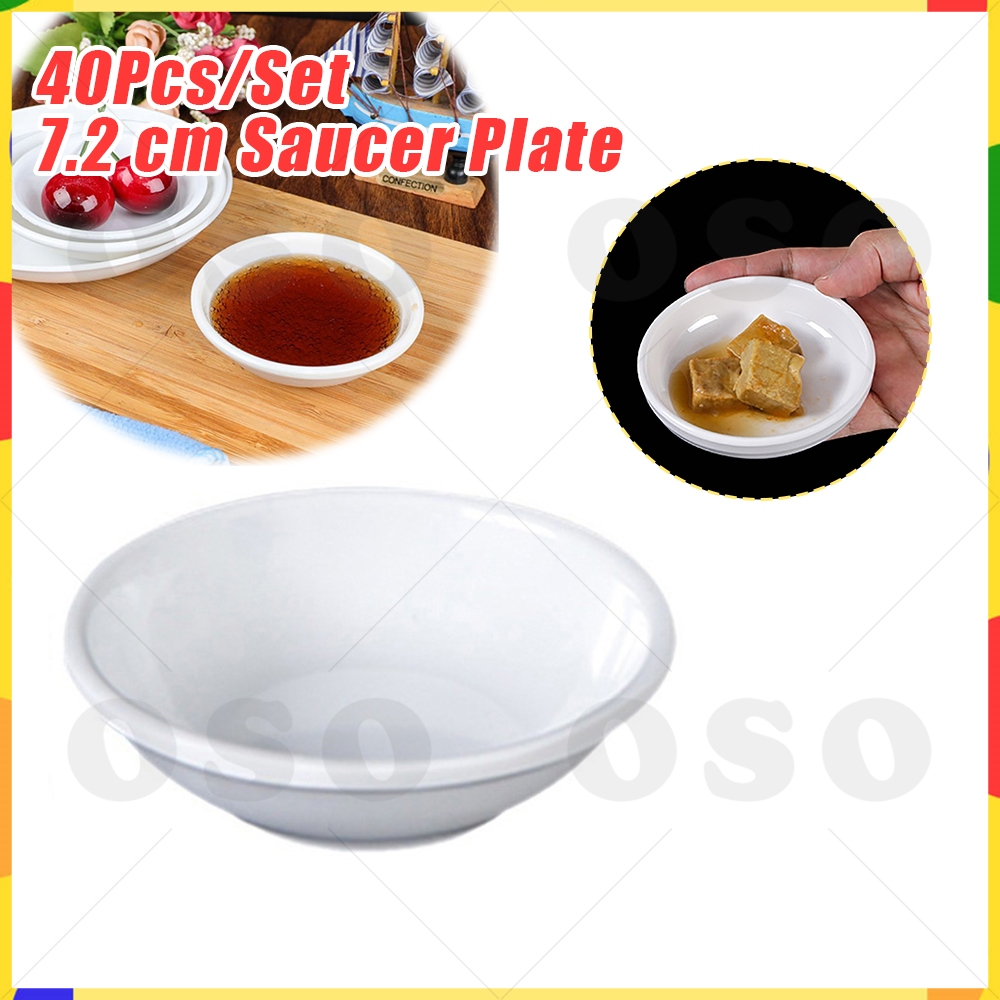 40Pcs/Set 2.83 Inch Saucer Plate Small Plate Saucer Charcuterie Dipping ...