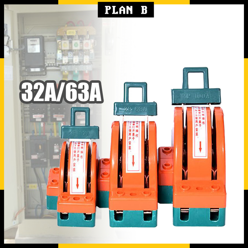 32A/63A Two Pole Double Throw DPDT Throw Knife Disconnect Switch Home Changeover Knife Switch ...