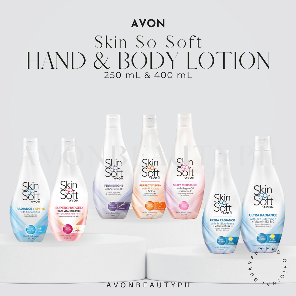 AVON SSS Skin So Soft Ultra Radiance or Kojic Hand & Body Lotions 250 ...