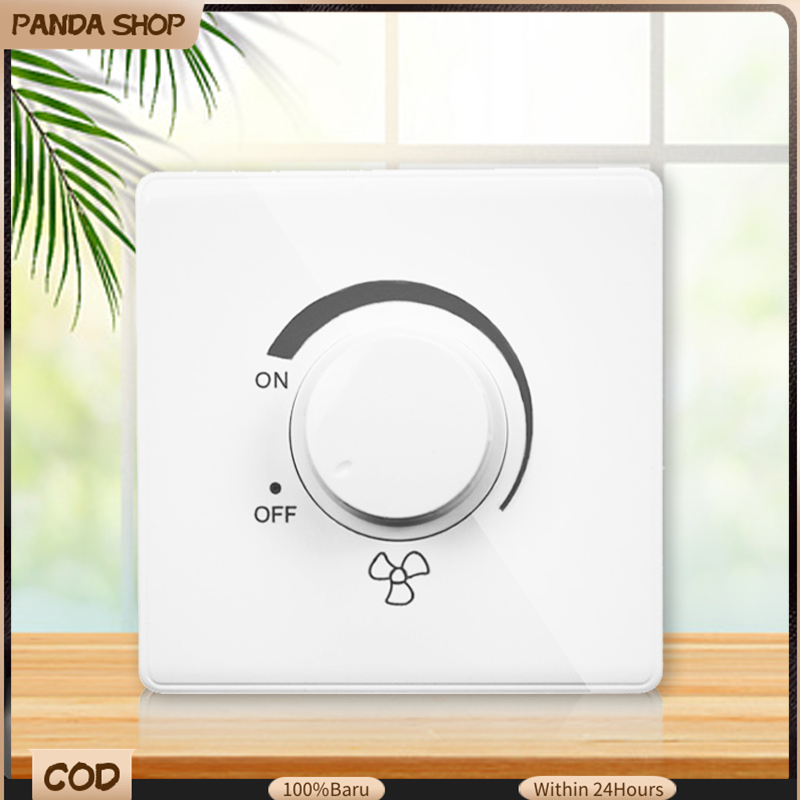 220v 10A Ceiling Fan Speed Controller Wall Button Fan Speed Adjuster ...