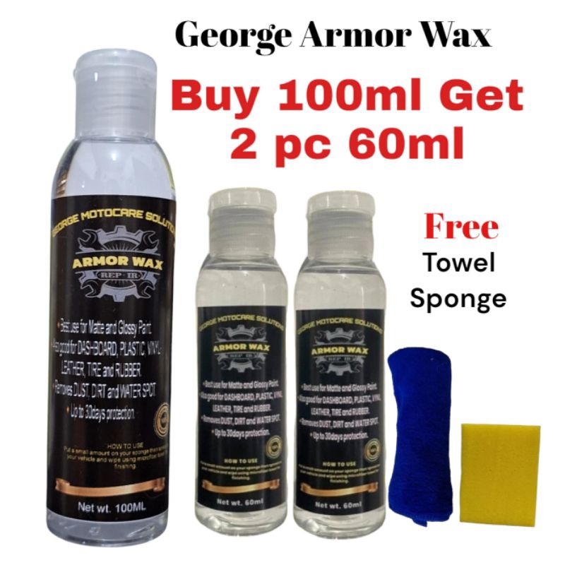 ARMOR WAX 100ml plus 2pcs 60ml armor WAX with freebies | Shopee Philippines
