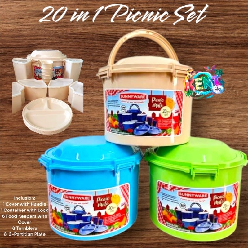 20 in 1 Sets Family Picnic Mate/ Multi-purpose Food Storage | Shopee ...