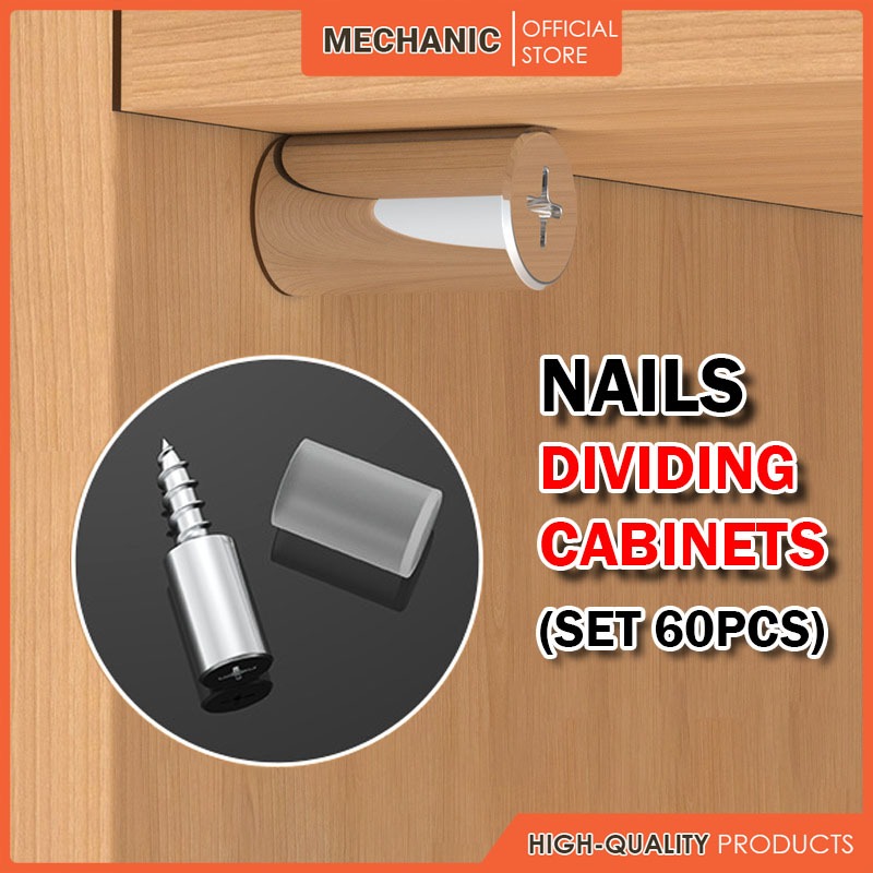 Set of 60 shelf mounting nails to help you install shelves without ...