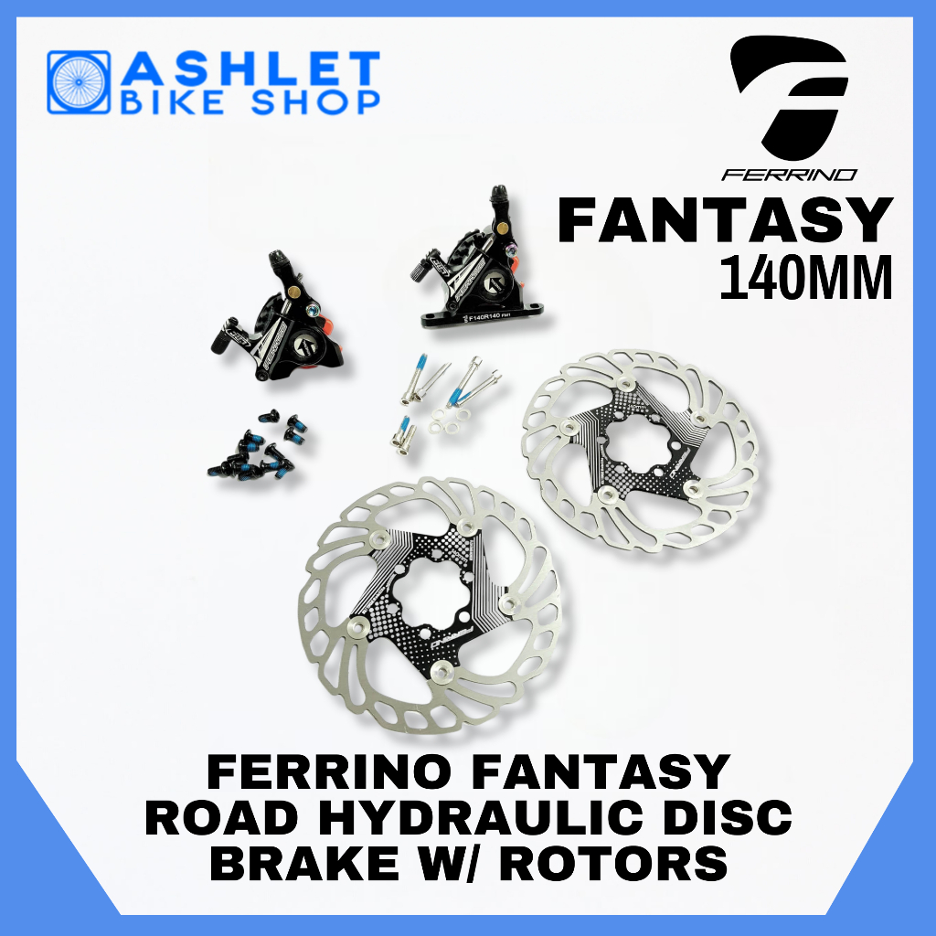 FERRINO FANTASY Hydraulic Brake Set Road Flat Mount w/ Rotors 140mm ...