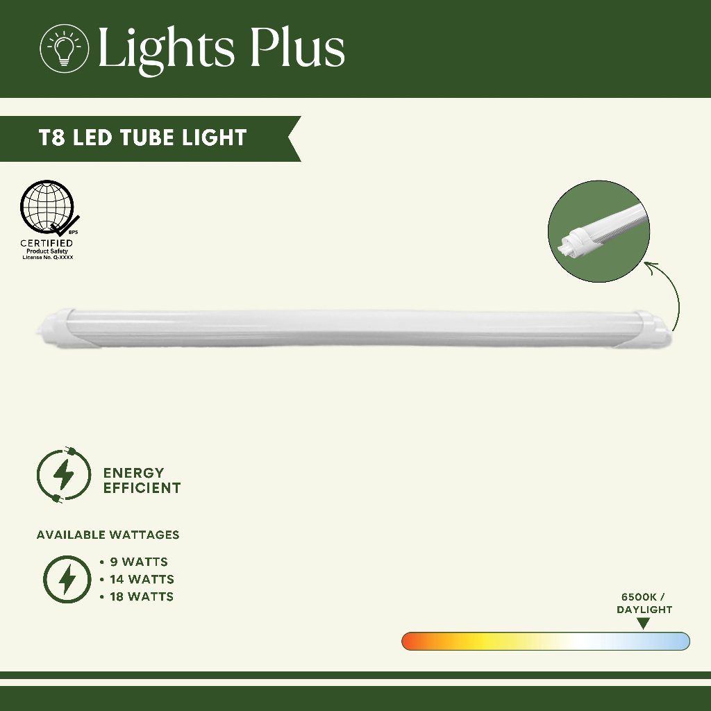 T8 LED Tube Light Plastic Type｜2FT 9W｜3FT 14W｜4FT 18W Daylight | Shopee Philippines