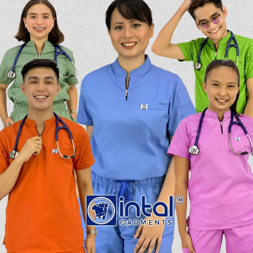 INTAL SCRUBSUIT 028 Elite MAPAGMALASAKIT Zip-Up Chino Collar Cargo 6 ...