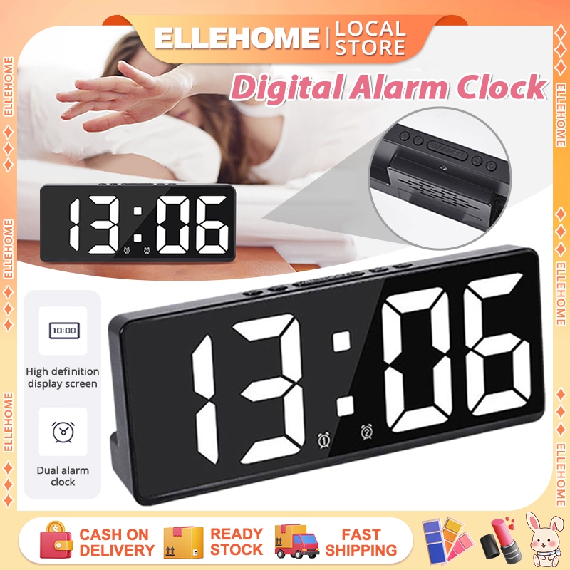Digital Alarm Clock Creative Color Nightlight Temperature Calendar ...