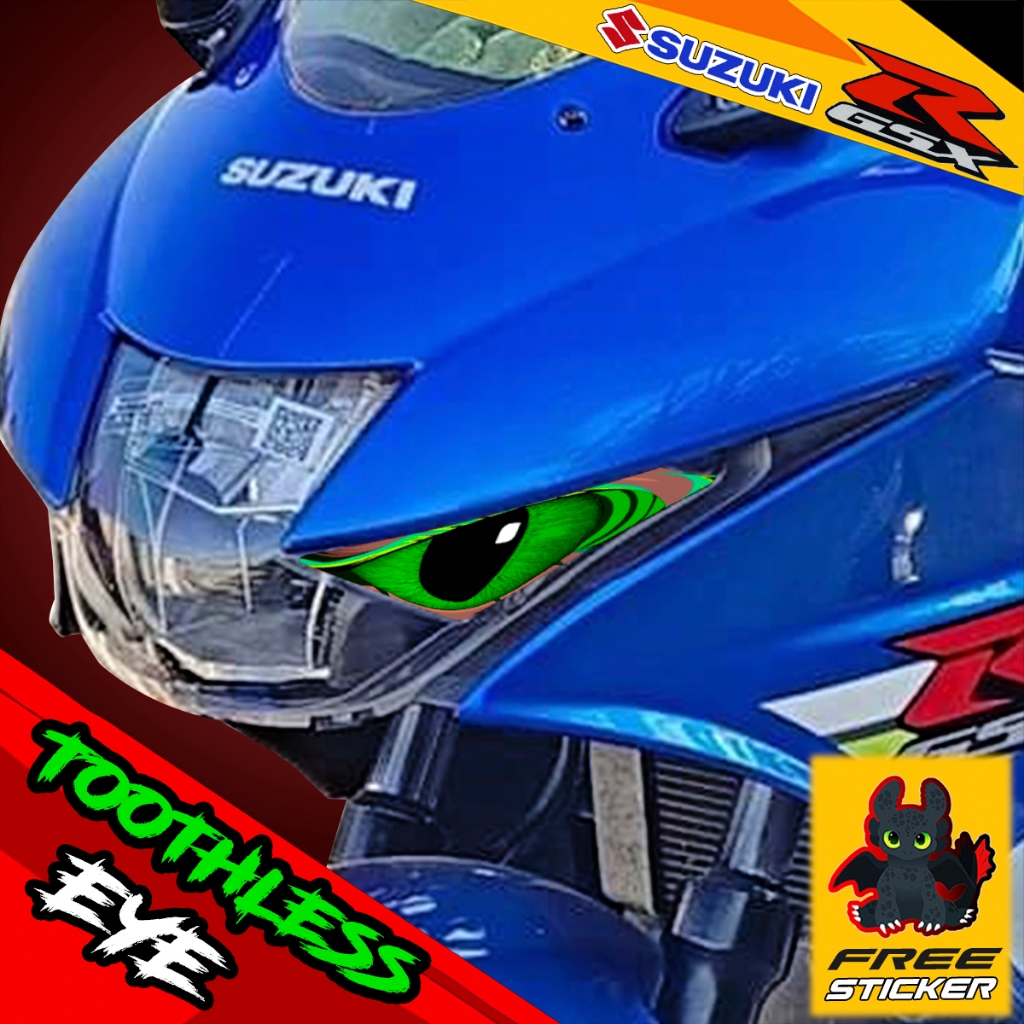 SUZUKI GSX-R150 GSX-S150 TOOTHLESS EYE DECAL STICKER TINT PROTECTOR ...
