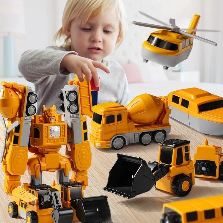 Magnetic Transformer Truck Robot Building Block Set Assembly Car Toy ...