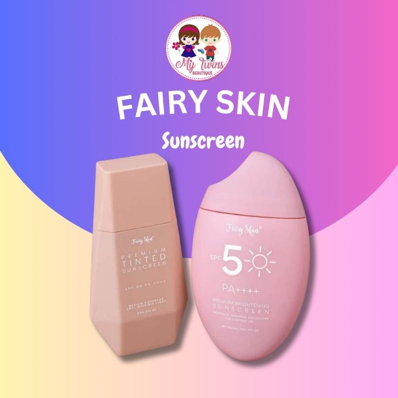 Fairy Skin Premium Brightening Sunscreen + Premium Tinted Sunscreen ...